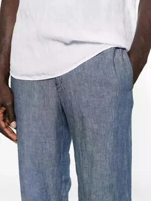 120% Lino Drawstring Waist Trousers