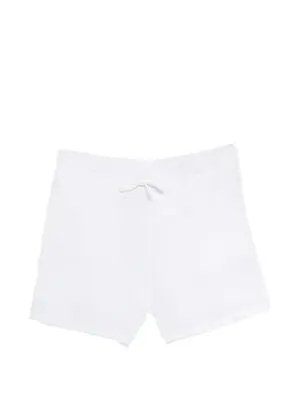 120% Lino Drawstring-waist Shorts - White