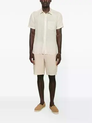 120% Lino Short-sleeve Chest-pocket Shirt - Neutrals