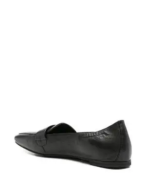 SERGIO MORETTI FIRENZE Square-toe Leather Loafers