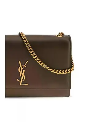 Saint Laurent Kate Leather Shoulder Bag - Brown