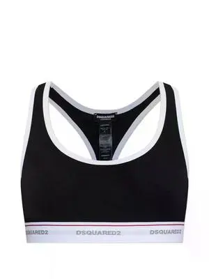 Dsquared2 Logo-tape Racerback Bralette - Black