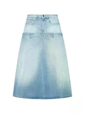 DIESEL® Layered Effect Flared Midi Skirt