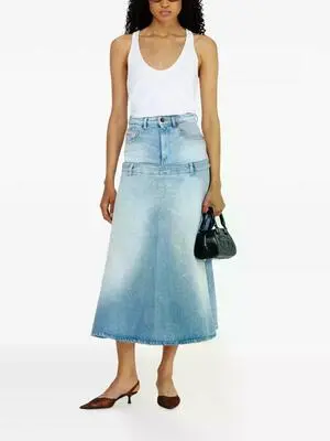 DIESEL® Layered Effect Flared Midi Skirt