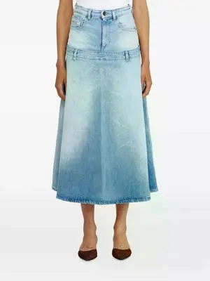 DIESEL® Layered Effect Flared Midi Skirt