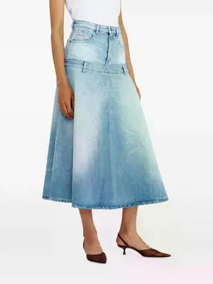 DIESEL® Layered Effect Flared Midi Skirt