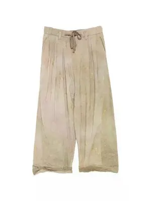 ZIGGY CHEN Drawstring Wide-leg Trousers