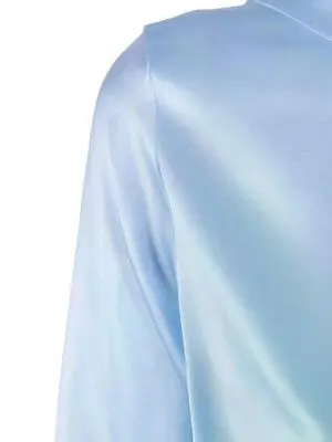 MAZZARELLI Satin-finish Long-sleeved Blouse