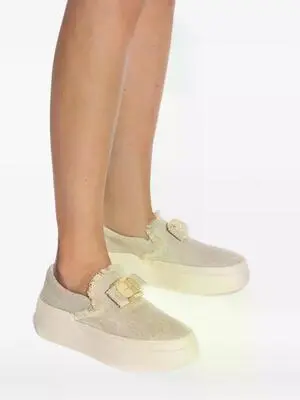 FERRAGAMO Fringed Logo-plaque Sneakers