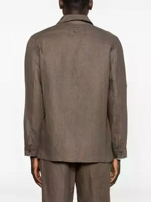 WHITE SAND Buttoned Flap-pockets Jacket