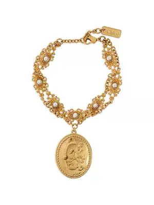 Chloé Château Treasures Medallion Pendant Bracelet - Gold