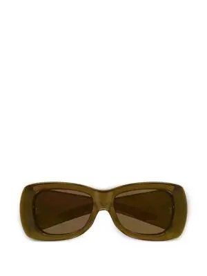 Saint Laurent Rectangle-frame Sunglasses - Brown