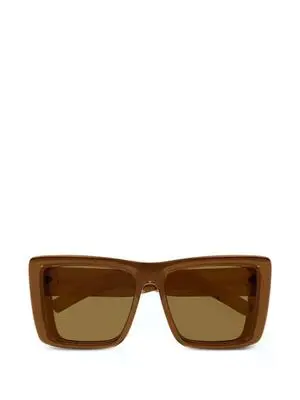 Saint Laurent Square Frame Sunglasses - Brown