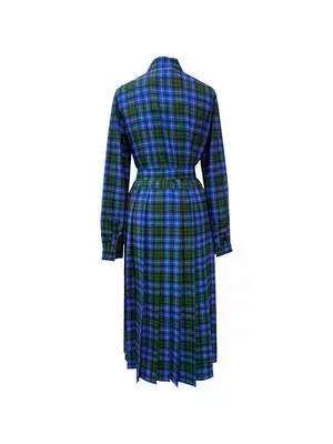 MSGM Checked Belted Midi Dress
