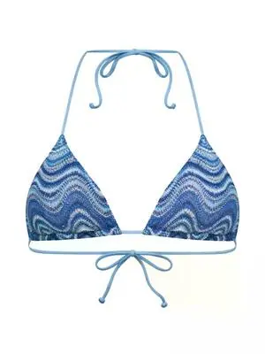 MC2 SAINT BARTH Leah Chevron-knit Bikini Top