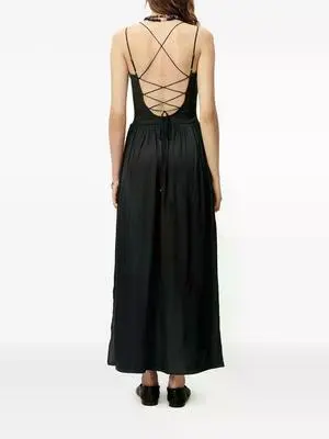 SESSUN Pleated Maxi Dress - Black