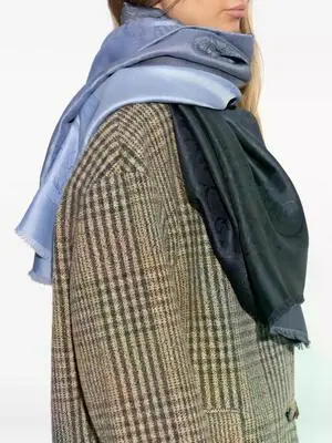FERRAGAMO Jacquard-patterned Frayed Scarf
