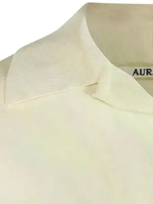 Auralee Short-sleeve Polo-collar T-shirt