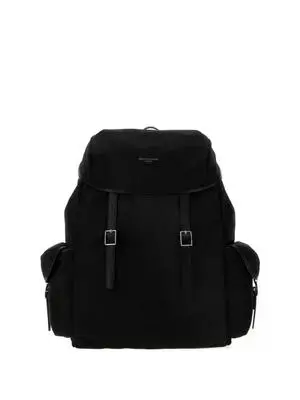 WOOYOUNGMI Buckle-fastening Canvas Backpack - Black
