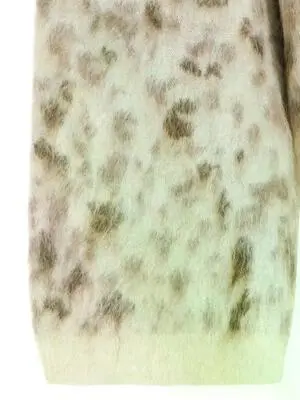 Brunello Cucinelli Leopard-print Mohair-blend Sweater - Neutrals