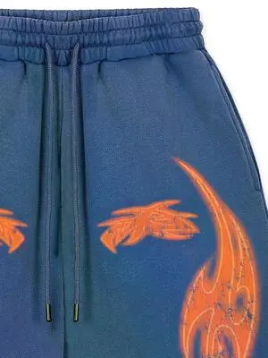 GODMADE Vivid Flame-print Shorts