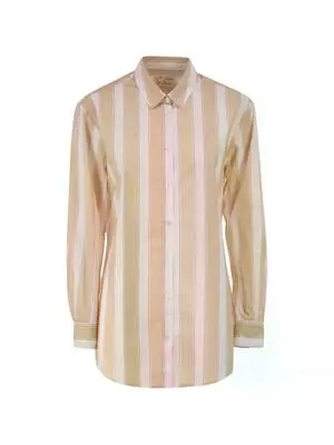 MC2 SAINT BARTH Striped Embroidered-logo Shirt