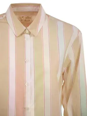 MC2 SAINT BARTH Striped Embroidered-logo Shirt