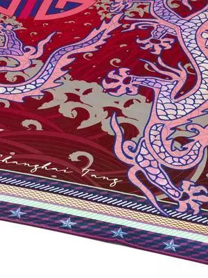 Shanghai Tang Flying Dragon Silk Scarf