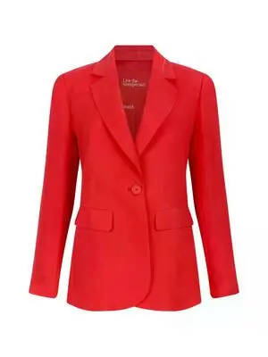 MERCI Single-breasted Notched-lapels Blazer - Red