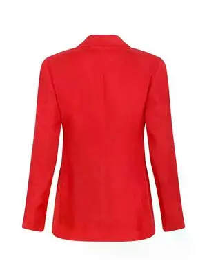 MERCI Single-breasted Notched-lapels Blazer - Red