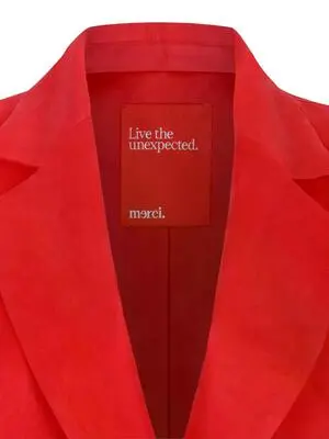 MERCI Single-breasted Notched-lapels Blazer - Red