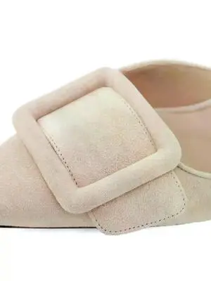 Manolo Blahnik Maysale Suede Mules