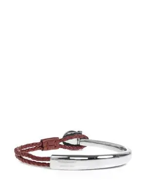 FERRAGAMO Gancini Braided-strap Bracelet - Silver