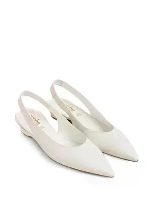 POCHE PARIS Pointed-toe Slingback Pumps - Neutrals