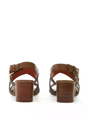 Michael Kors Logo-plaque Crossover-strap Sandals