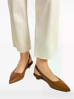 POCHE PARIS Pointed-toe Slingback Sandals
