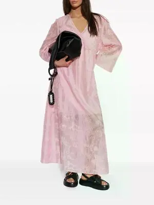 Munthe Embroidered Sheer Maxi Dress