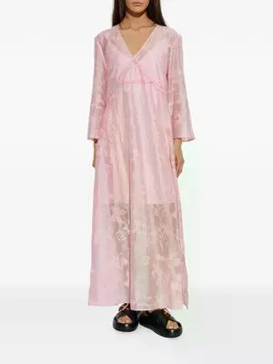 Munthe Embroidered Sheer Maxi Dress