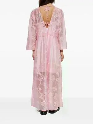 Munthe Embroidered Sheer Maxi Dress