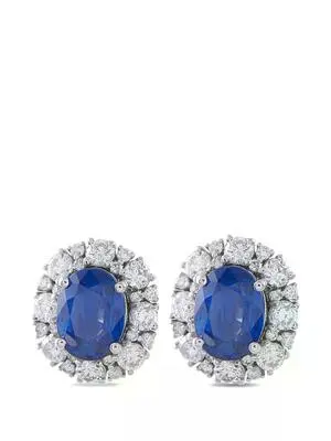 LB EXCLUSIVE Sapphire And Diamond Earrings - Silver