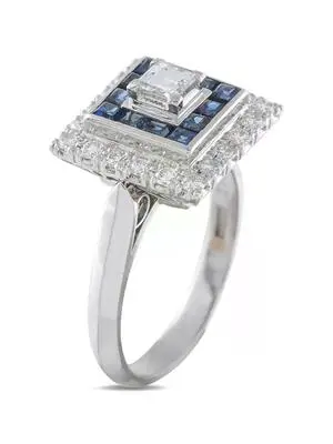 LB EXCLUSIVE Platinum Sapphire And Diamond Ring