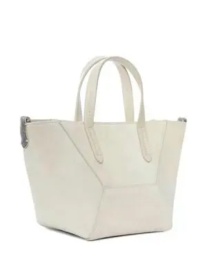 Brunello Cucinelli Geometric Panelled Suede Tote