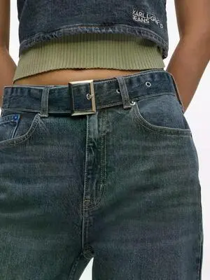 Karl Lagerfeld Belted Flared Jeans