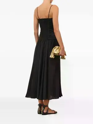 Zimmermann Aster Tie-detail Midi Dress - Black