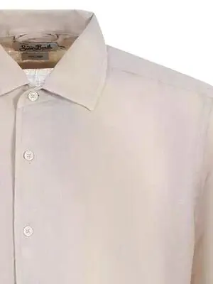 MC2 SAINT BARTH Pamplona Button-up Curved-hem Shirt - Neutrals