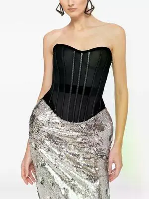 NISSA Sequin-embellished Corset Gown