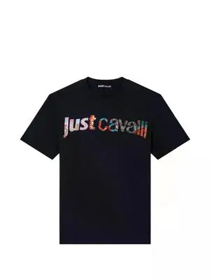 Just Cavalli Logo-print Cotton T-shirt - Black