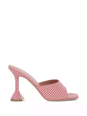 Amina Muaddi Lupita Gingham Sandals