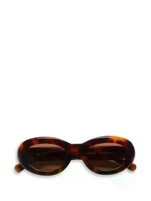 SUN BUDDIES Courtney Oval-frame Sunglasses - Brown