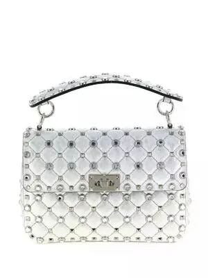 Valentino Garavani Rockstud Spike Shoulder Bag Silver